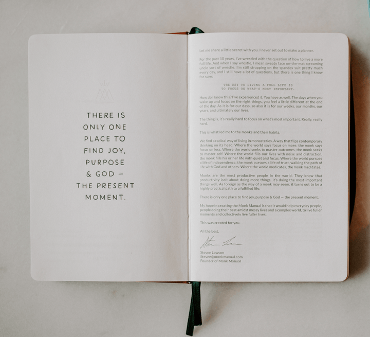 Monk Manual - A Daily System for Being and Doing